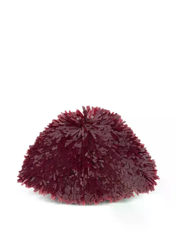 Alanui Fringed Sequined Hat - Red