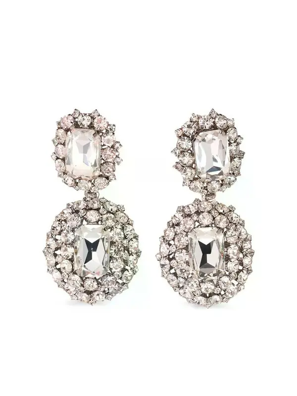 Giuseppe Di Morabito Crystal-embellished Drop Earrings - Silver
