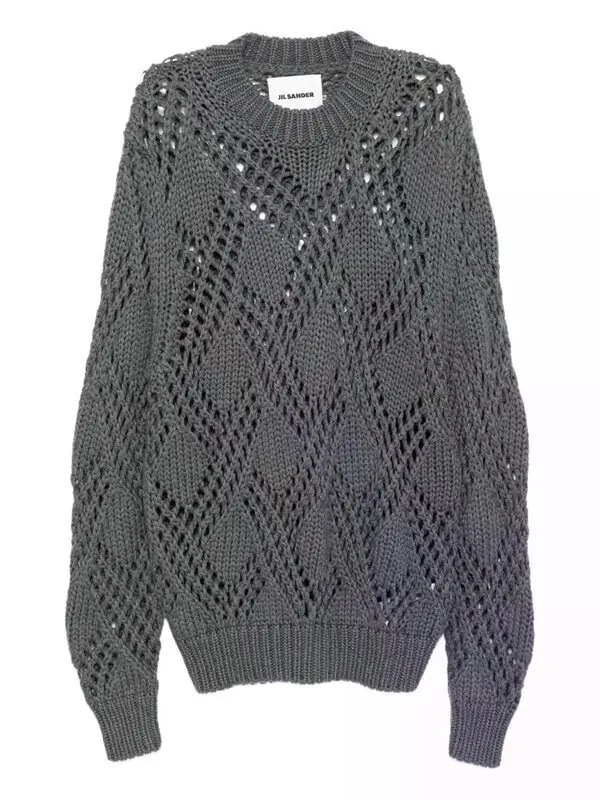 JIL SANDER Lace-trimmed Wool Jumper