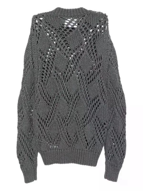 JIL SANDER Lace-trimmed Wool Jumper