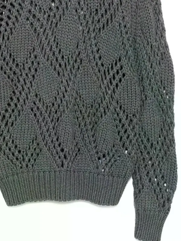 JIL SANDER Lace-trimmed Wool Jumper