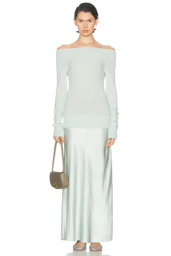 Christopher Esber Shoulderless Cashmere Monument Dress