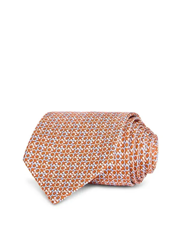 FERRAGAMO Silk Gancini Link Tie - F. Arancio