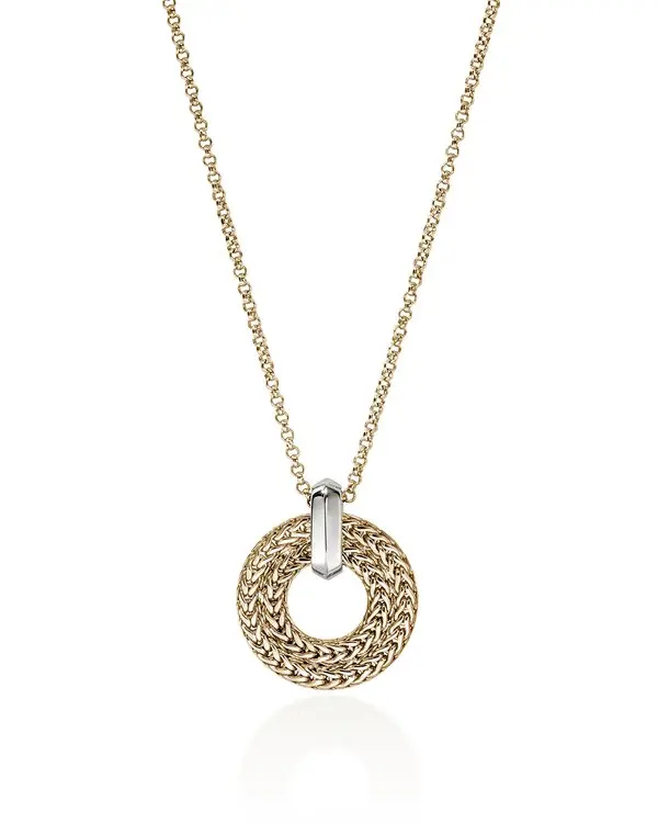 John Hardy 14k Yellow Icon Diamond Link Pendant Necklace - Gold
