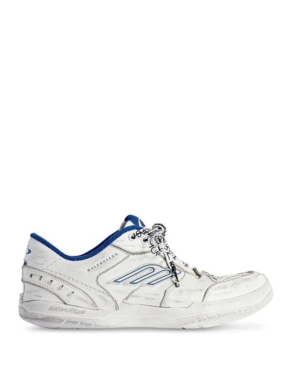Balenciaga Hamptons Lace Up Sneakers - Blanc Multi