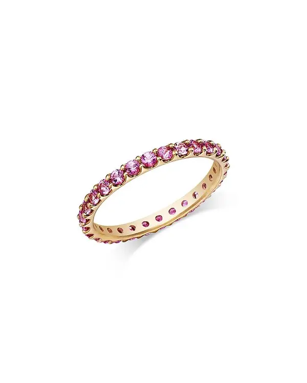 Bloomingdale'S Sapphire Eternity Band In 14k Yellow Gold - Pink