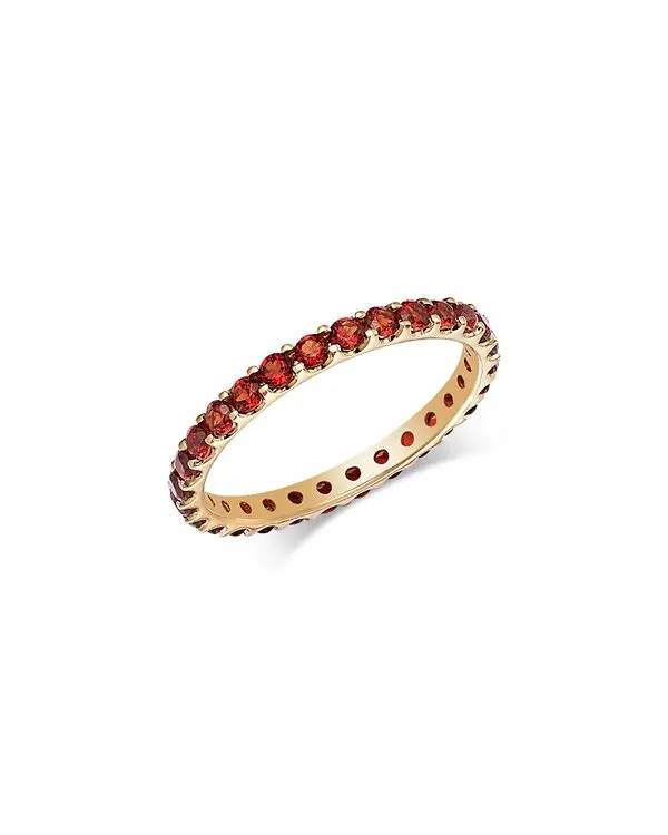 Bloomingdale'S Garnet Eternity Band In 14k Yellow Gold - Red