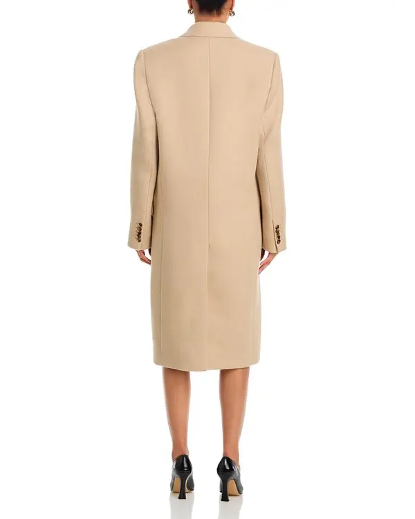 Wardrobe.NYC Classic Double Breasted Wool Coat - Khaki