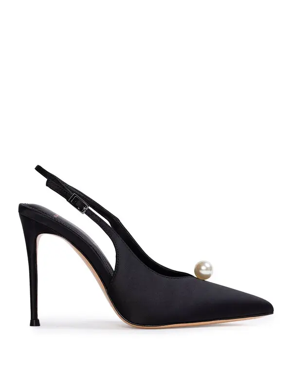 BLACK SUEDE STUDIO Embellished Pointed Pumps - Black