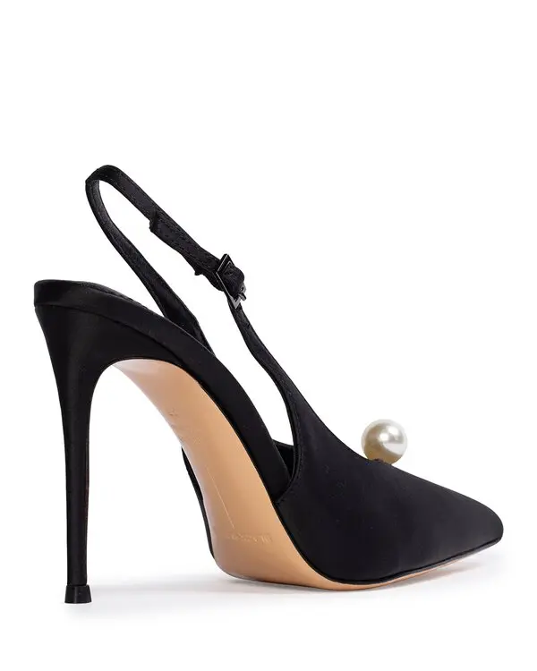 BLACK SUEDE STUDIO Embellished Pointed Pumps - Black