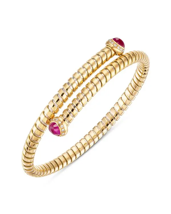 Marina B Trisolina Diamond And Ruby Bangle