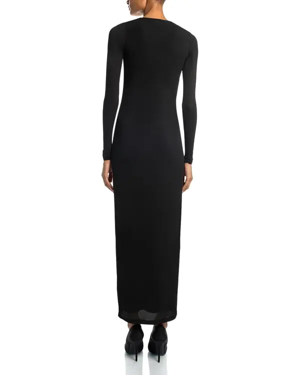 Wardrobe.NYC Sheer Midi Dress - Black