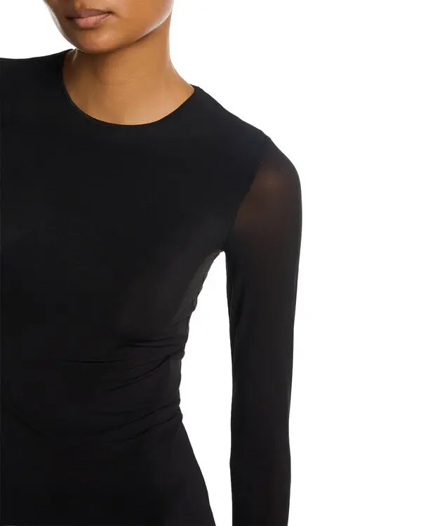Wardrobe.NYC Sheer Midi Dress - Black