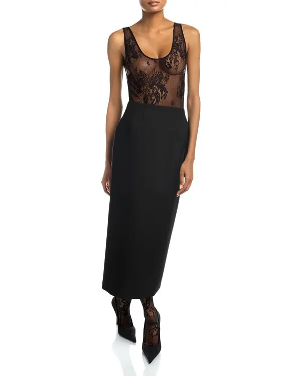 Wardrobe.NYC Contour Midi Skirt - Black