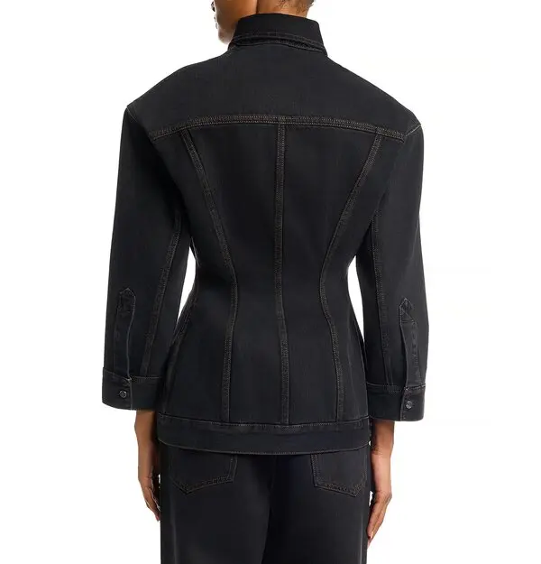 Wardrobe.NYC Denim Contour Jacket - Black