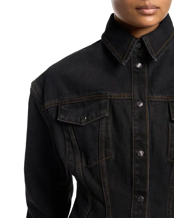 Wardrobe.NYC Denim Contour Jacket - Black