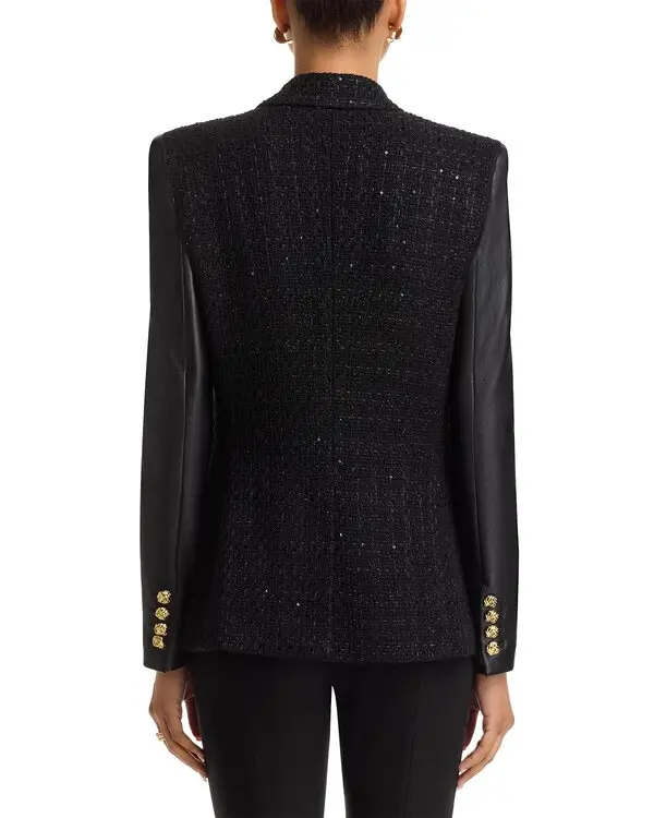 Generation Love Emilio Faux Leather Tweed Blazer