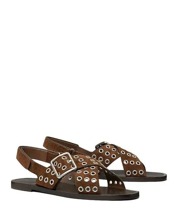 Tory Burch Cross Band Sandals - Mustang