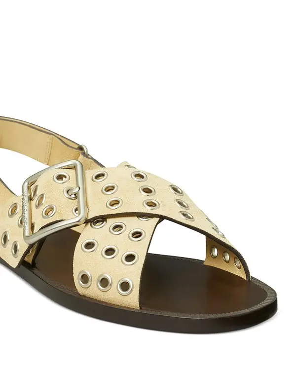 Tory Burch Cross Band Sandals - Praline