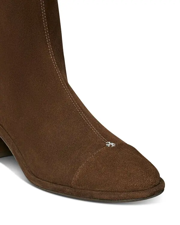 Tory Burch Cap Toe Suede Ankle Boots