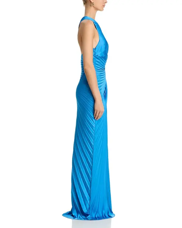 A.L.C. Lara Pleated One Shoulder Gown - Capri