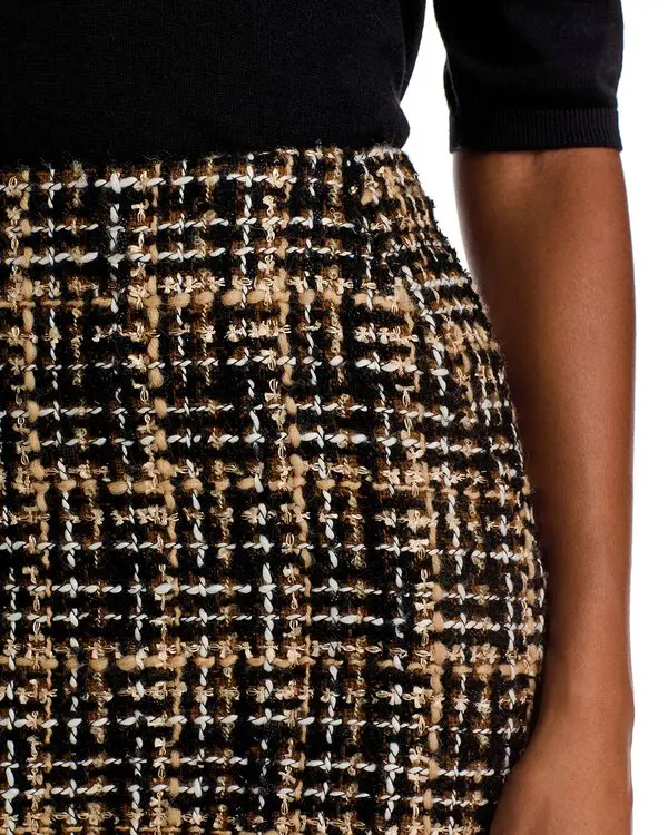 Aqua Tweed A-line Mini Skirt