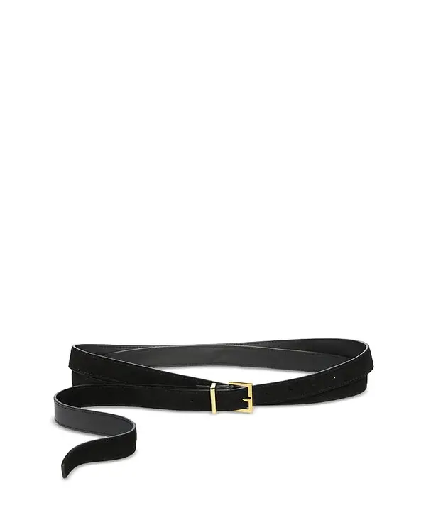 FRAME The Double Wrap Leather Belt - Black
