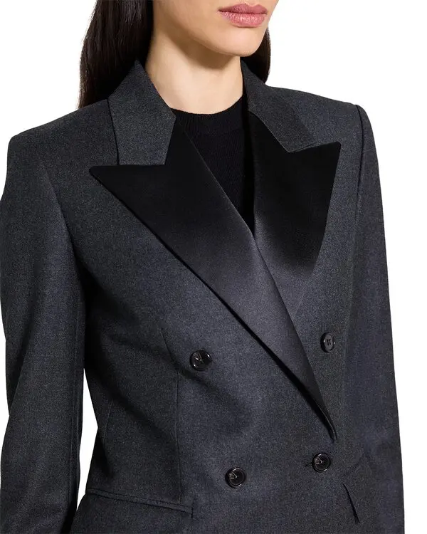 Theory Double Breasted Tuxedo Combo Jacket