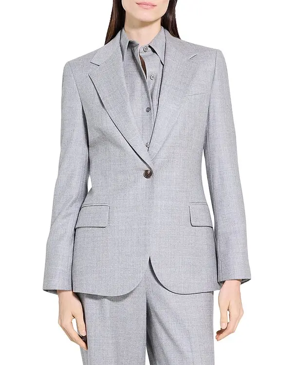 Theory Lynnia Sleek Blazer - New Light Heather