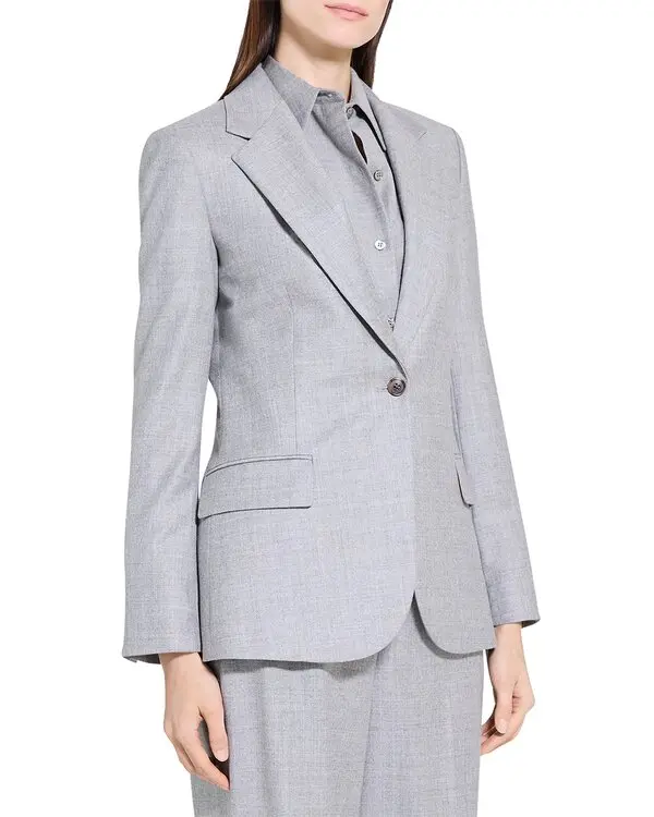 Theory Lynnia Sleek Blazer - New Light Heather