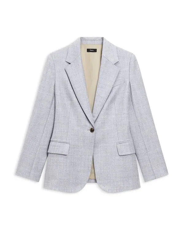Theory Lynnia Sleek Blazer - New Light Heather