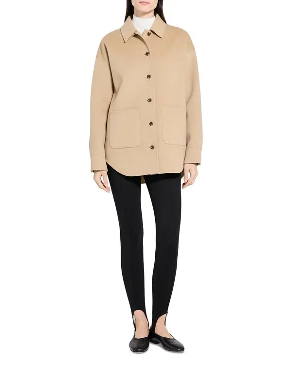 Theory Oversized Wool & Cashmere Shirt Jacket