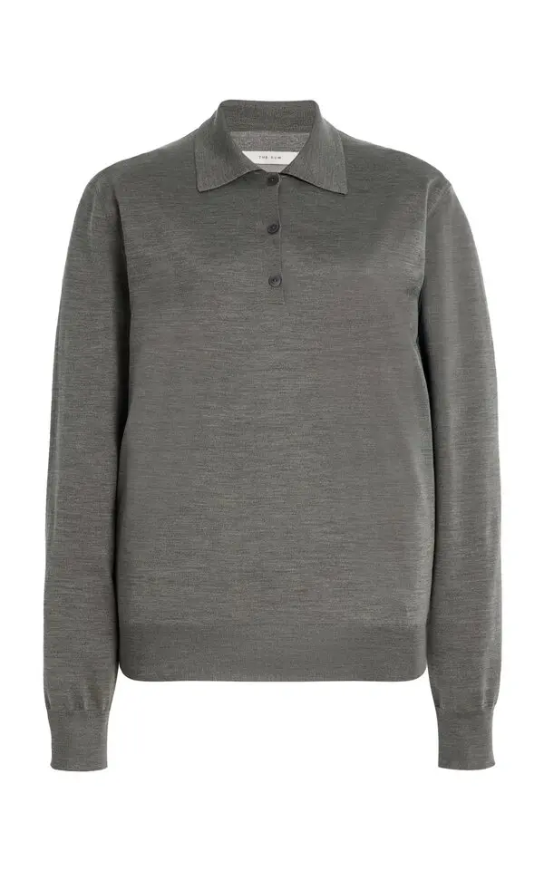 THE ROW Lilienne Silk Knit Polo Top