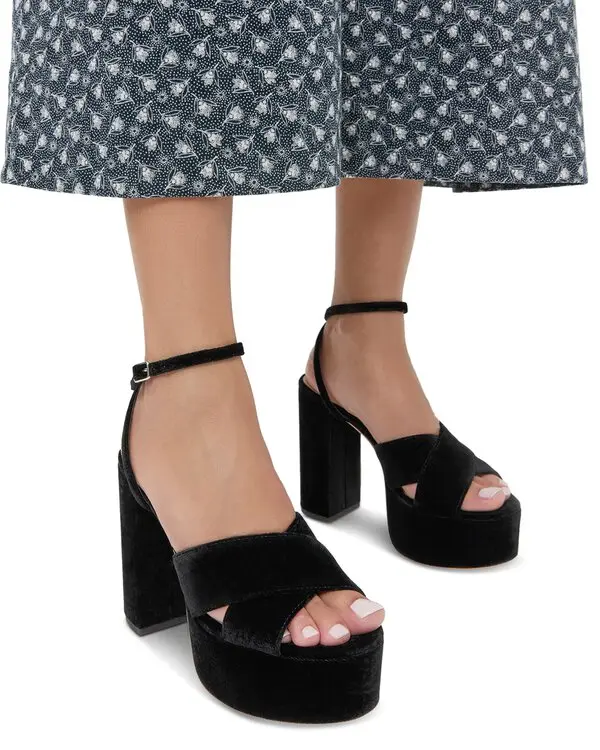 LOEFFLER RANDALL Loretta Platform Sandals - Black