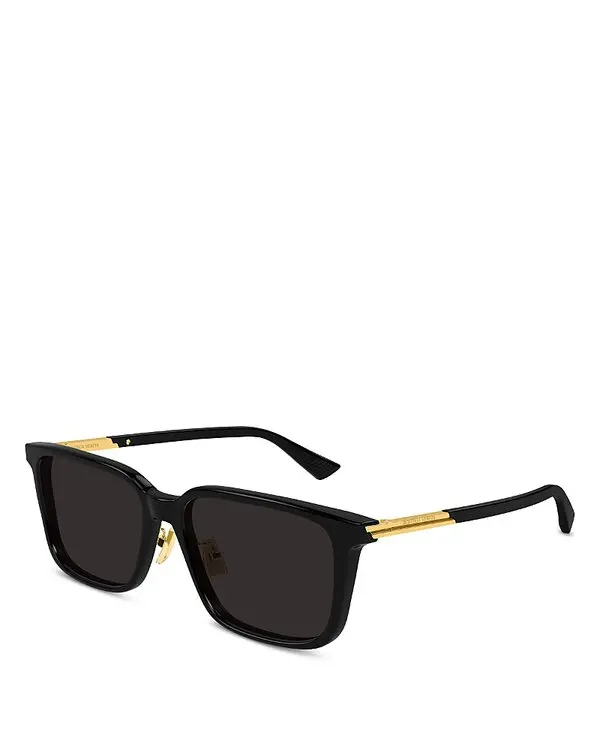 Bottega Veneta Rectangle Sunglasses, 57mm - Black