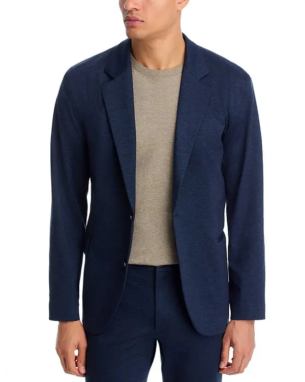 Hugo Anton Extra Slim Fit Melange Soft Jacket - Dark Blue