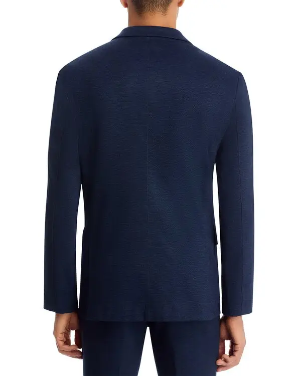 Hugo Anton Extra Slim Fit Melange Soft Jacket - Dark Blue
