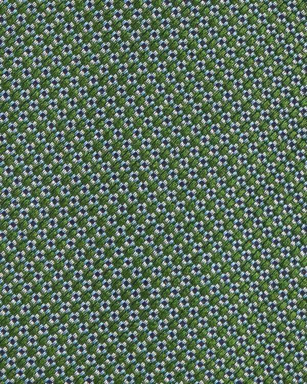 David Donahue Micro Geo Pattern Silk Classic Tie