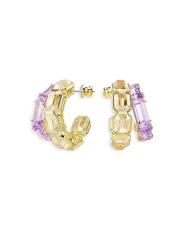 SWAROVSKI Millenia Hoop Earrings - Purple/gold