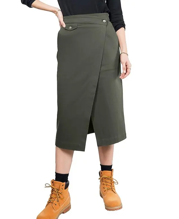 WILDFANG The Essential Utility Wrap Skirt - Spruce