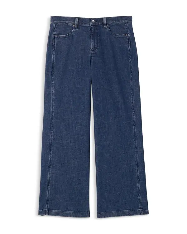 Eileen Fisher High-rise Wide-leg Jeans - Medium Indigo