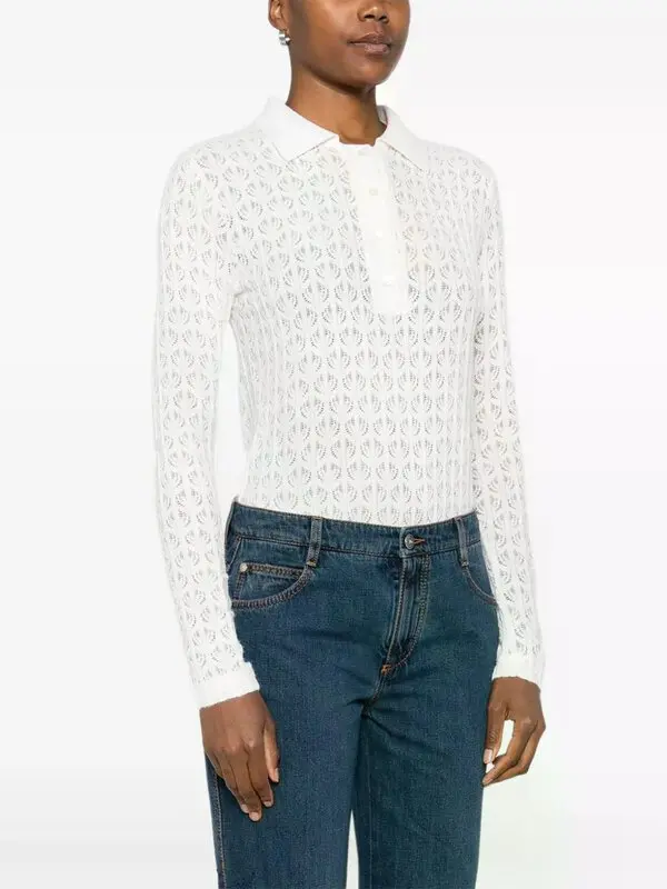 Pinko Lace-panel Polo Bodysuit