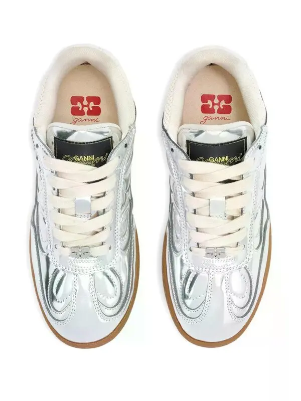 GANNI Panelled Low-top Sneakers - Silver