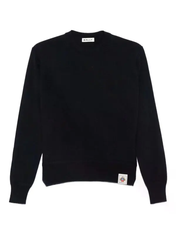 Bally Logo-patch Cashmere Sweater - Blue