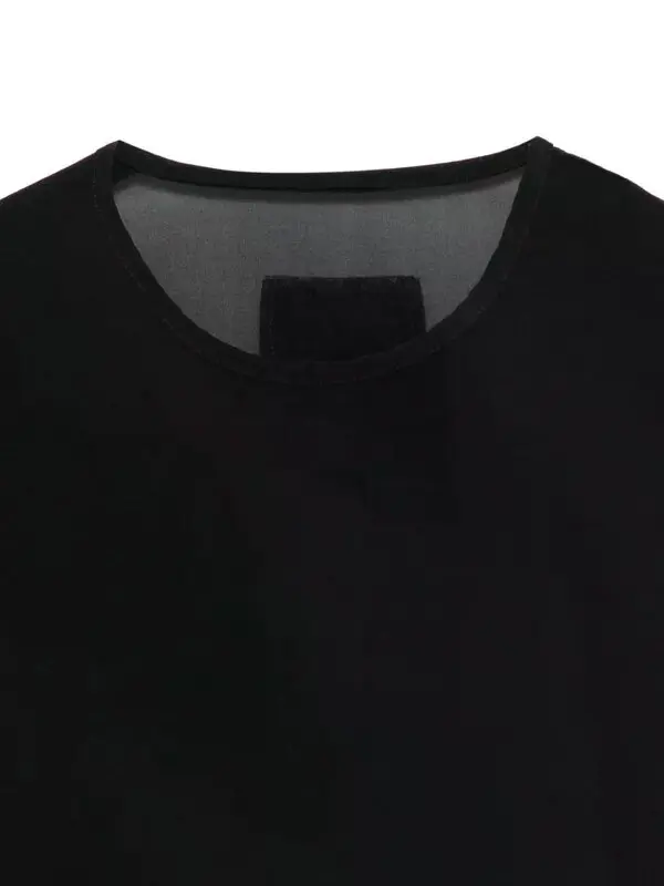 PRIVATE 0204 Sheer-panel Long-sleeve T-shirt