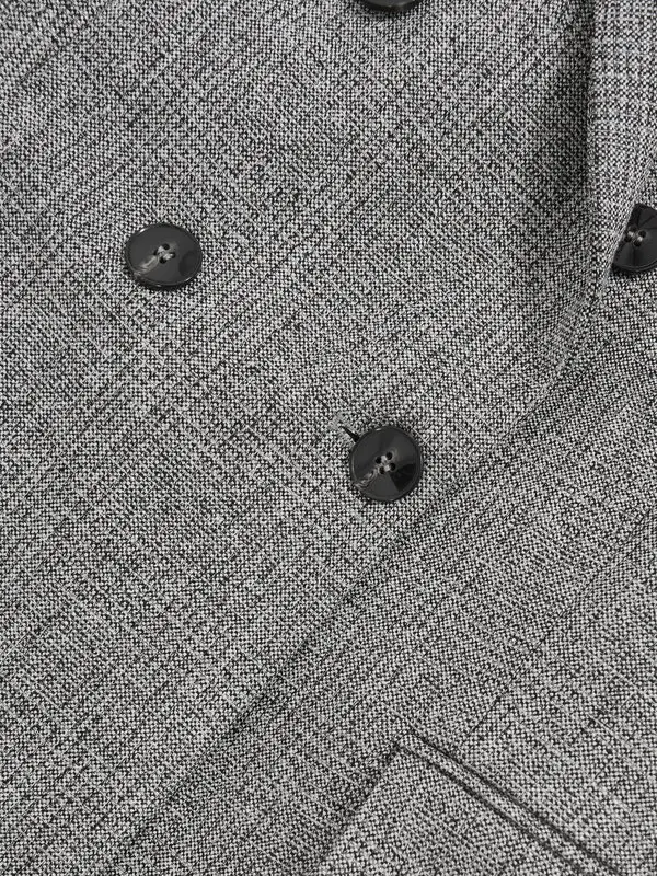 REISS Darlton Double-breasted Textured Suit Blazer - Grey