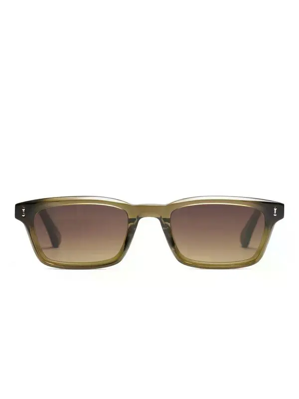 PETER AND MAY Self Exotic Rectangle-frame Sunglasses - Green