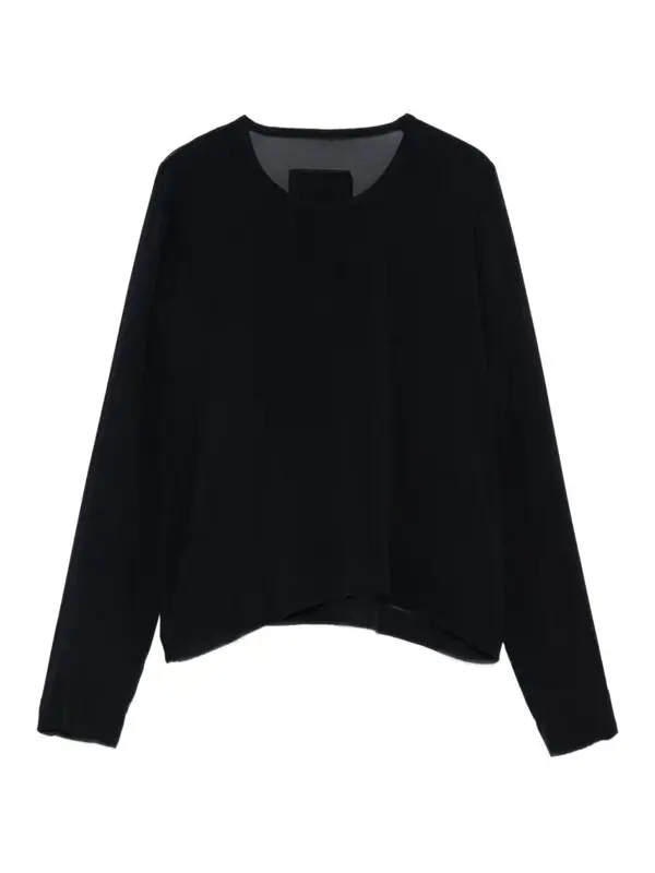PRIVATE 0204 Sheer-panel Long-sleeve Top
