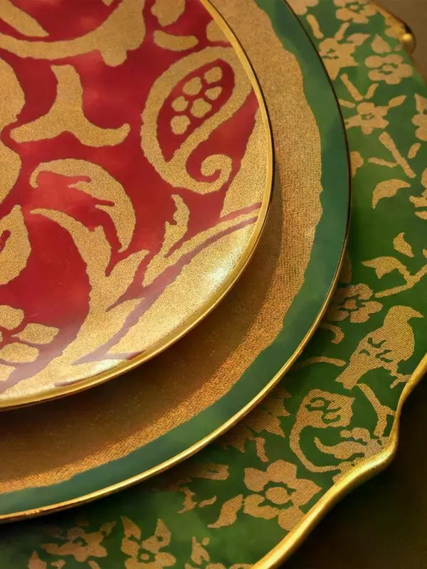 L'Objet Fortuny Gold-embossed Plate