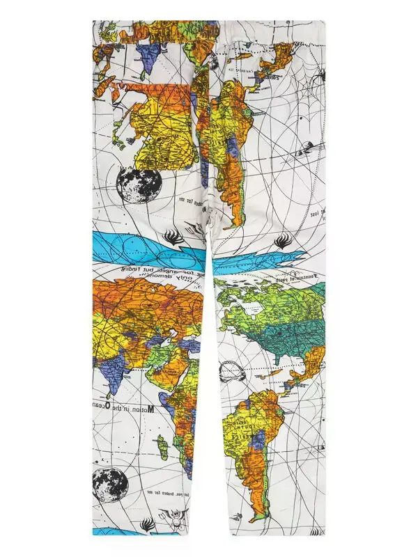 SAINT MXXXXXX World Map Printed Trousers - White